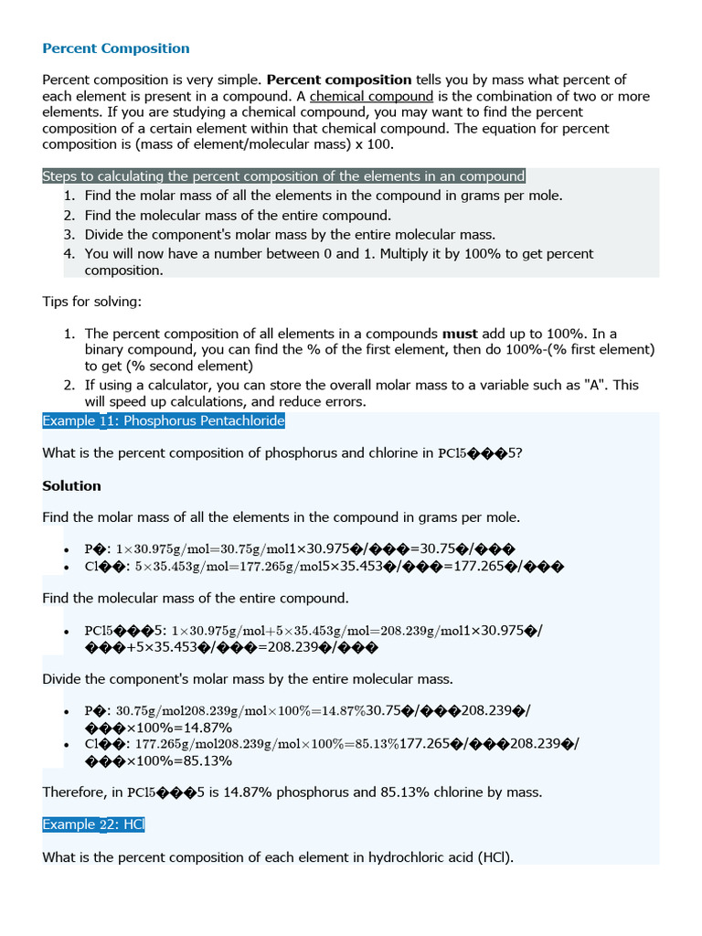 Percent Composition | PDF