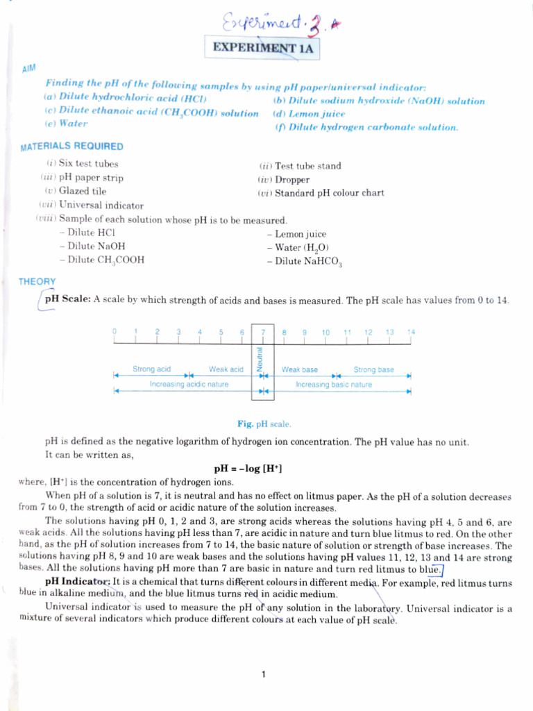 Experiment-3 Chemistry | PDF | Ph | Acid