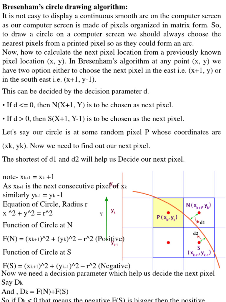 Circle Drawing for Programmers | PDF | Theoretical Computer Science ...