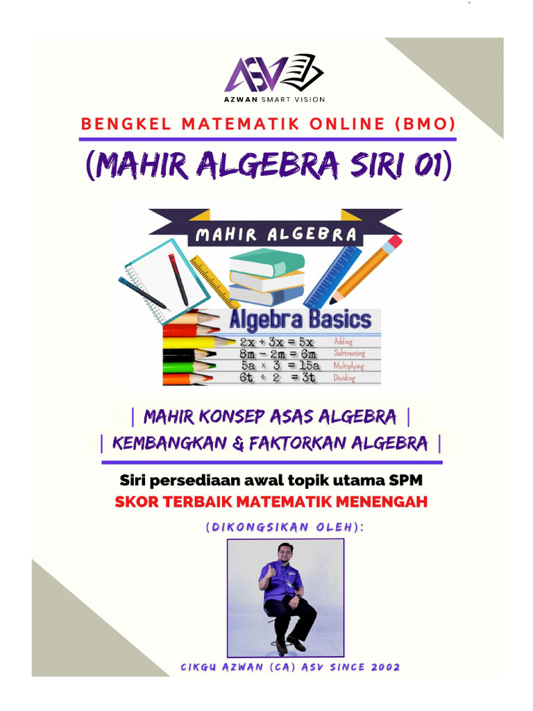 Modul Algebra Siri 01 SKOR A | PDF