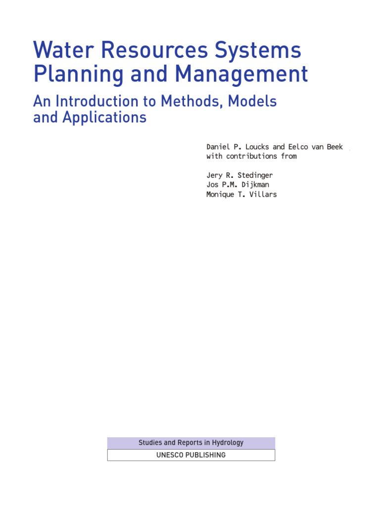 Water Resources Systems Planning and Management: An Introduction To ...