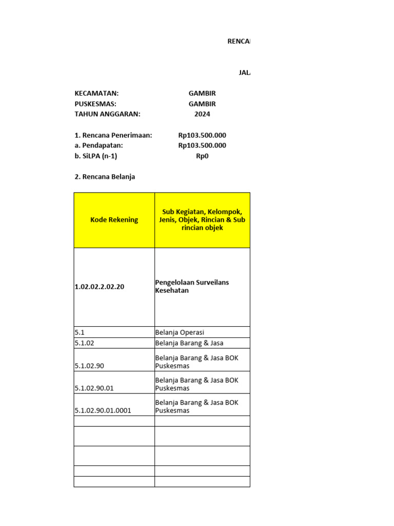 Contoh RKAP Randy | PDF