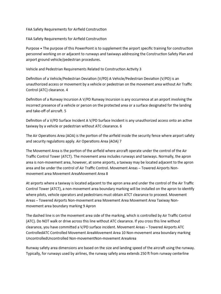 FAA Safety Requ-WPS Office | PDF | Runway | Air Traffic Control