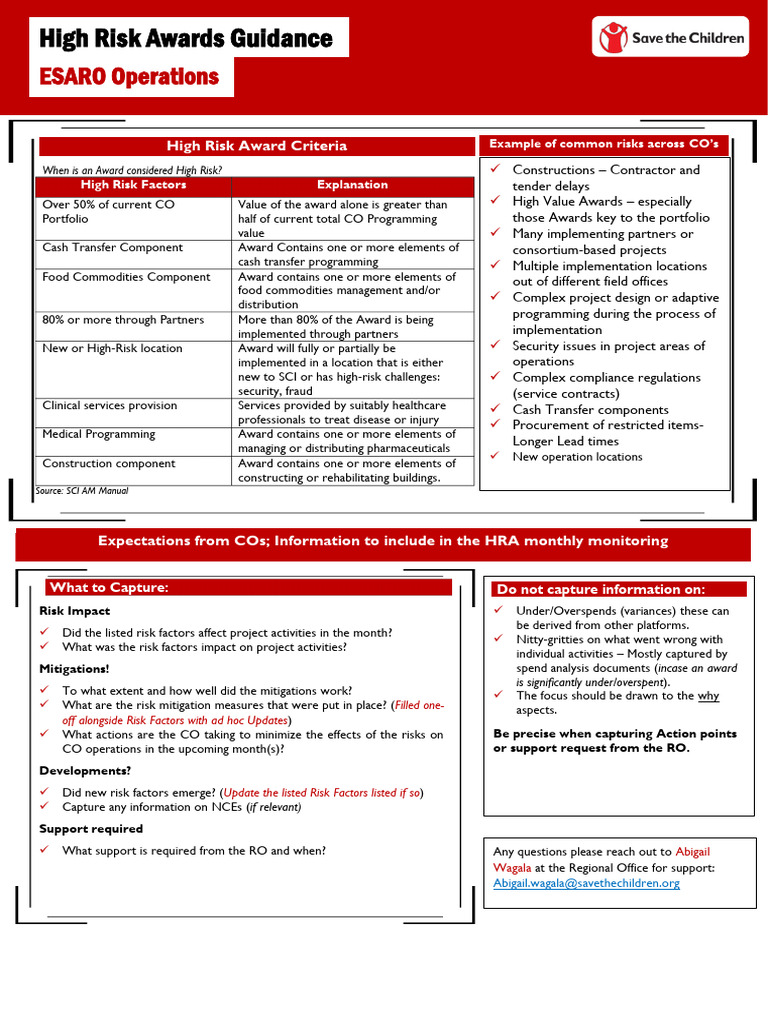 HRA Guidance | PDF | Risk | Procurement