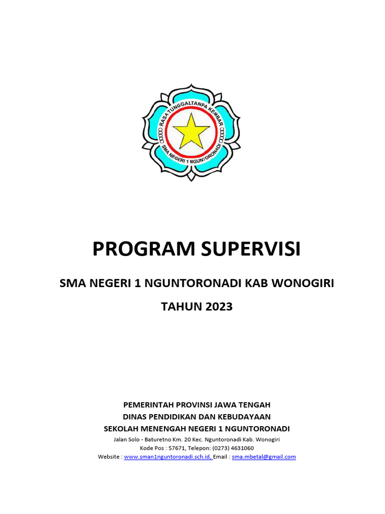 Program Supervisi 2023-2024 | PDF