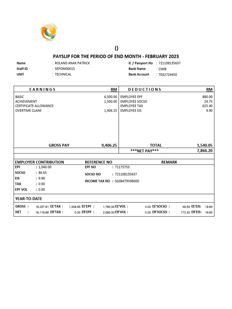 Payslip 6 | PDF