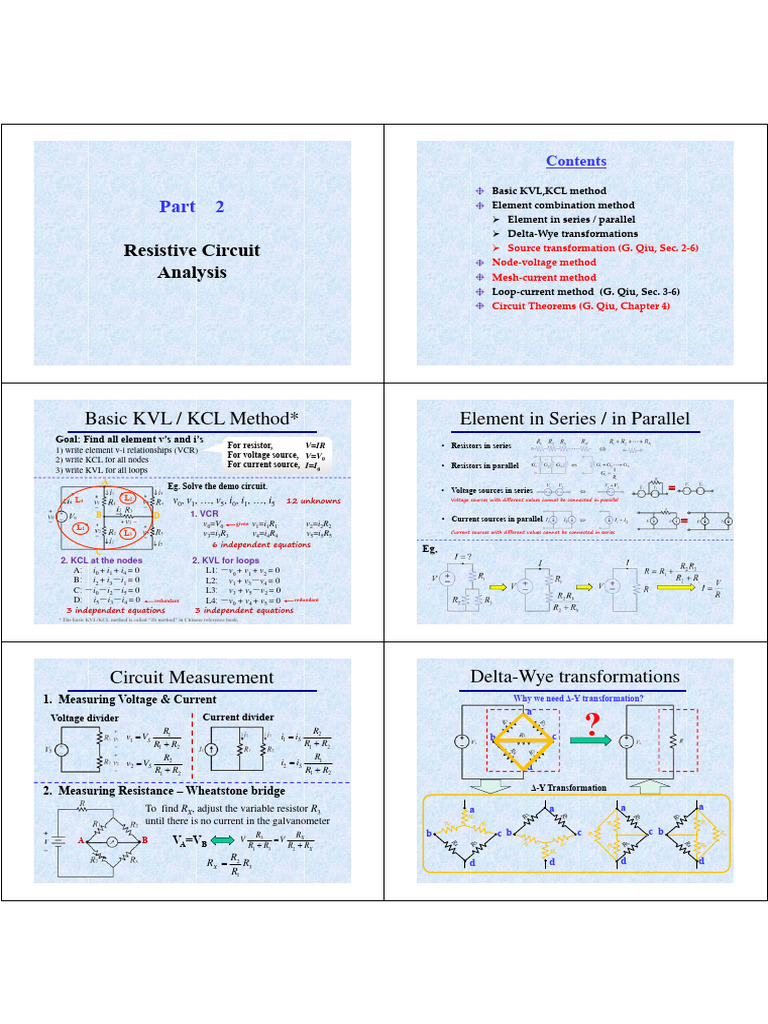 Part 2 Resistive Circuit Luoguomin Unit1 6psc | PDF | Electrical Network | Materials Science