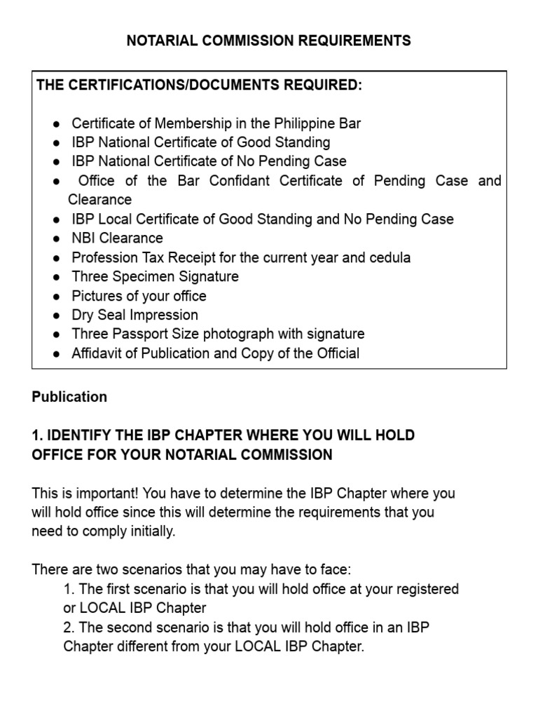 Notarial Commission Requirements | PDF | Petition | Judge