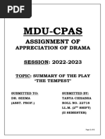 The Tempest - Character List | PDF | The Tempest | Shakespearean Comedies