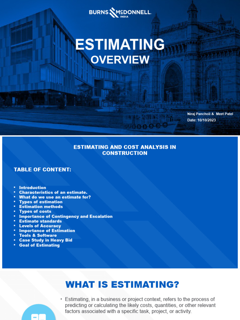 Draft-Estimation Presentation - 09.10.2023 | PDF | Risk | Project Management
