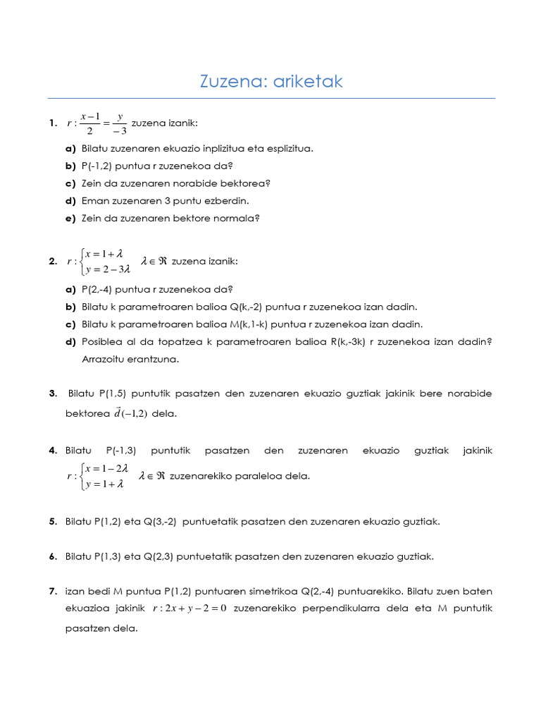 Zuzena Ariketak | PDF