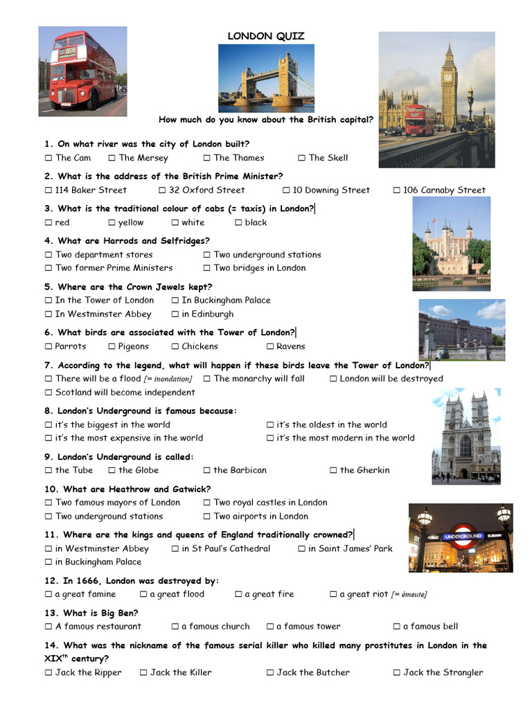 London Quiz | PDF