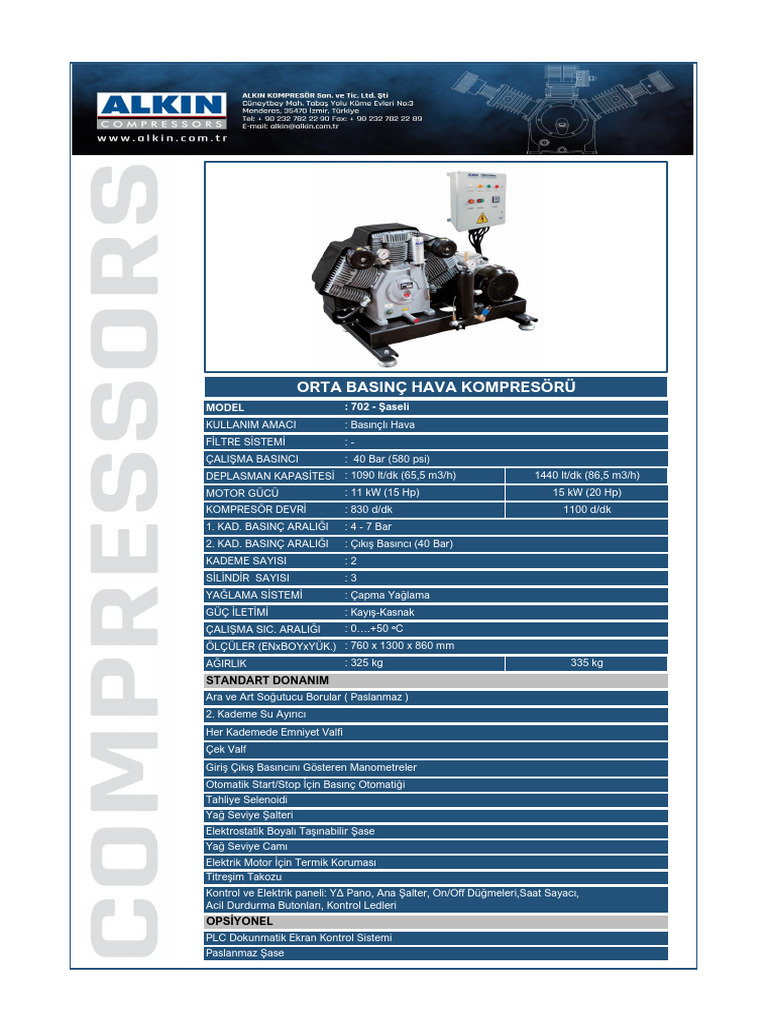 AlKin Air Compressor | PDF