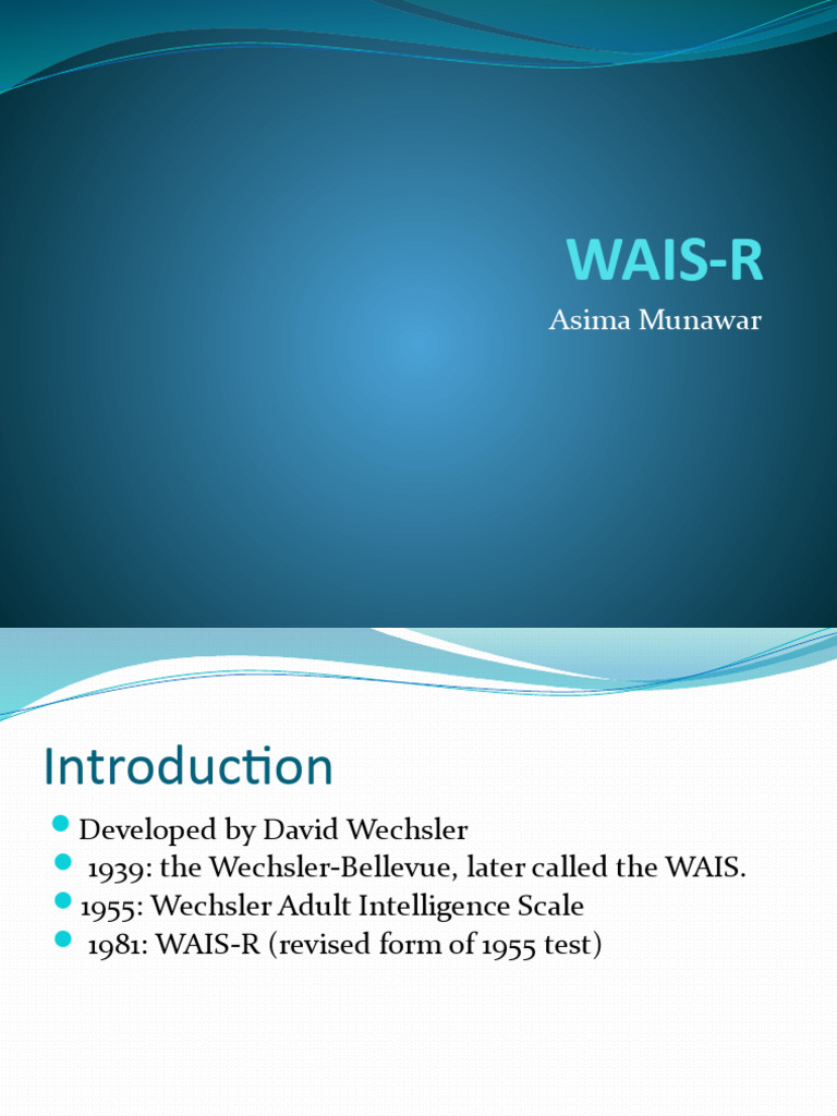 WAIS | PDF