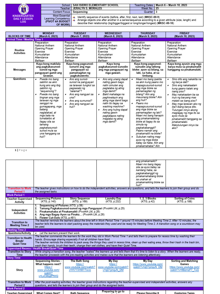 KINDER DLL Q3 Week25 | PDF