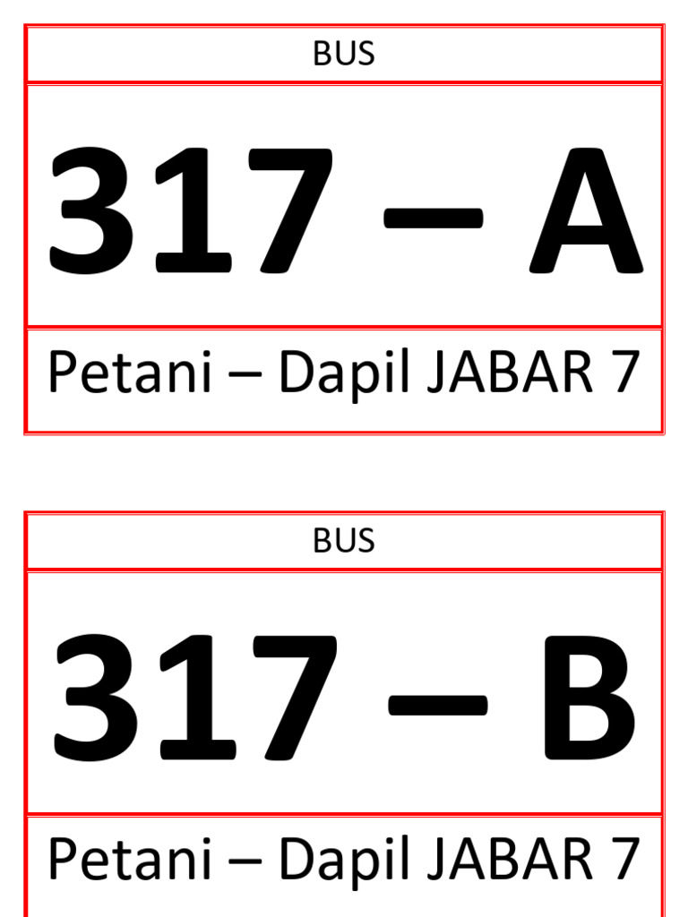 Nomor Bus | PDF
