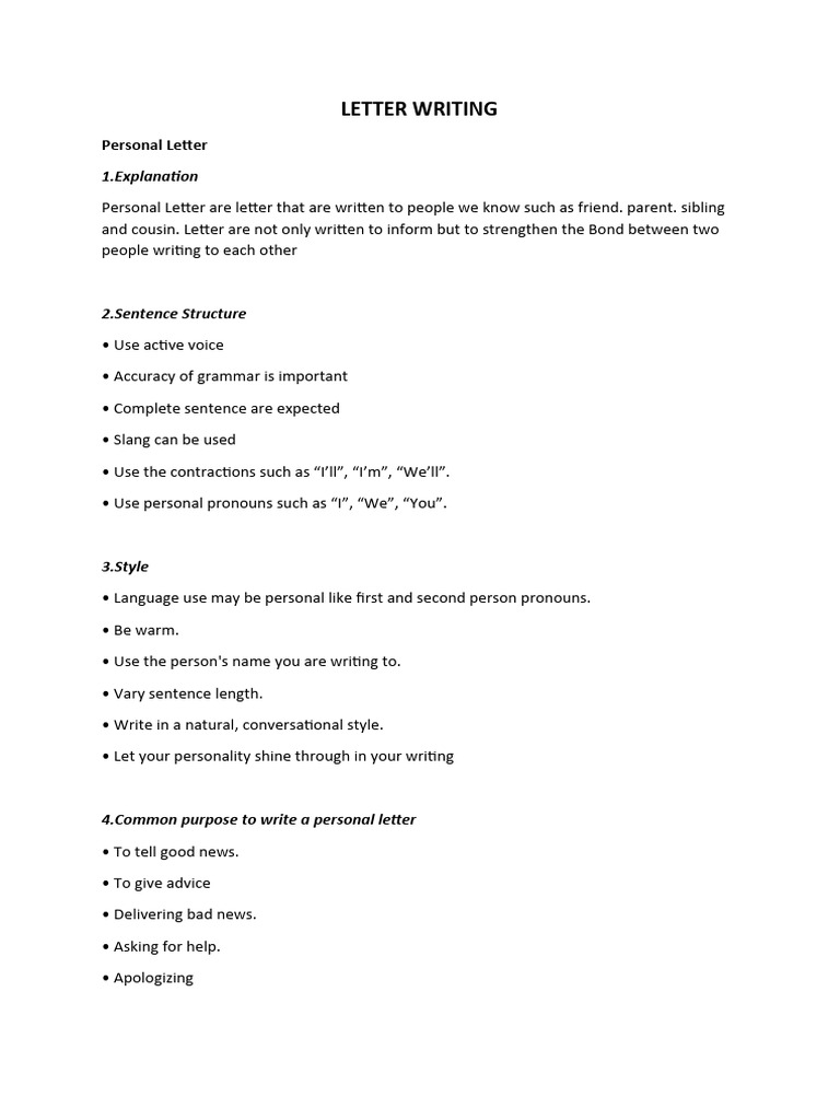 Letter Writing | PDF