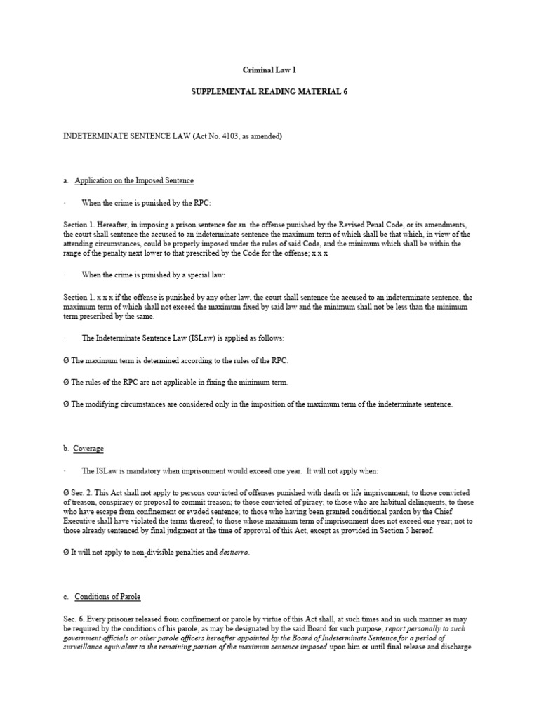 Supplemental Reading 6 | PDF | Probation | Sentence (Law)