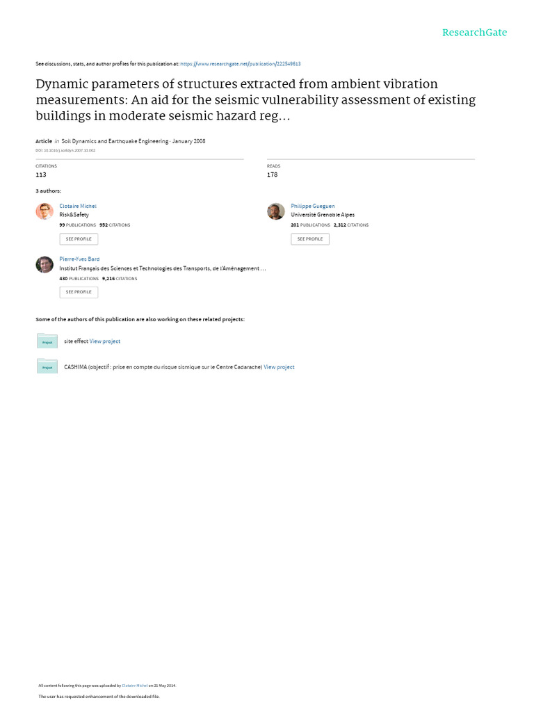 Dynamic Parameters of Structures Extracted From VA | PDF | Computers