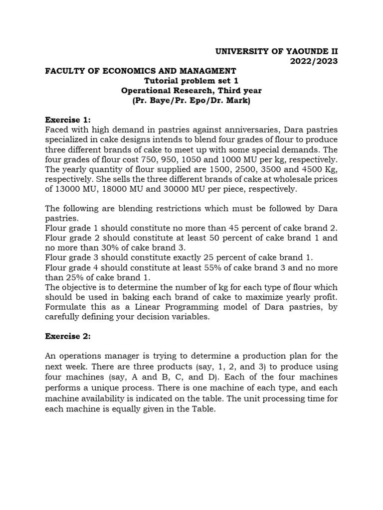 Problem Set 1 2022-2023 | PDF