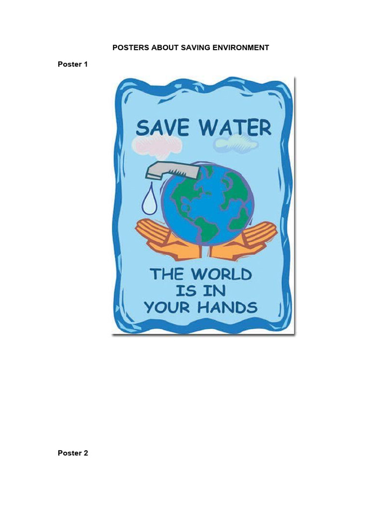 Posters About Saving Environment | PDF | Science & Mathematics ...