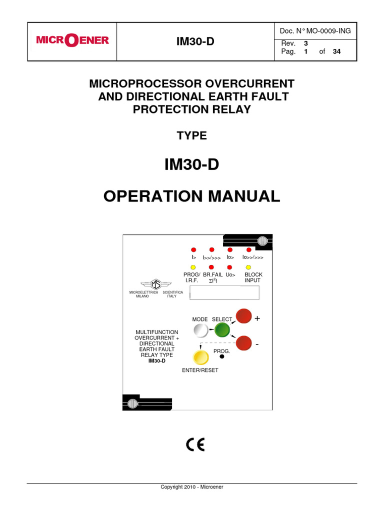 IM30D Manual - en 00093 | PDF | Relay | Power Supply