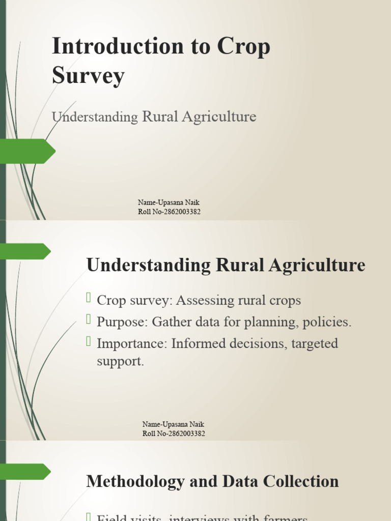 Introduction to Crop Survey | PDF
