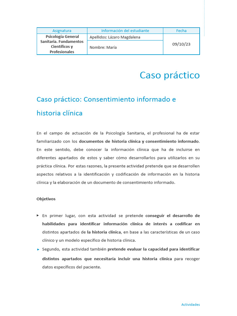 Psisa 01 Caso 1 | PDF | Ansiedad | Depresión (estado de ánimo)