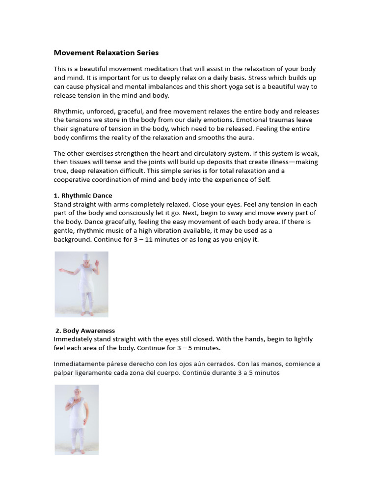 Movement Relaxation Techniques | PDF | Relaxation (Psychology) | Breathing