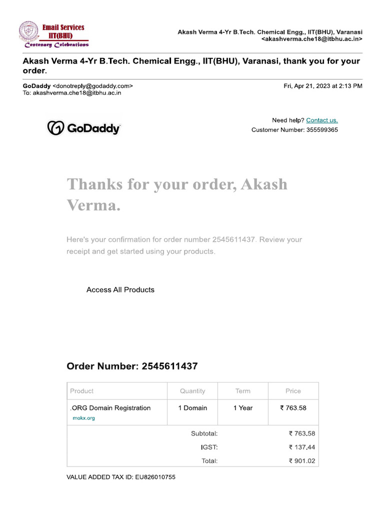 Domain Purchase | PDF