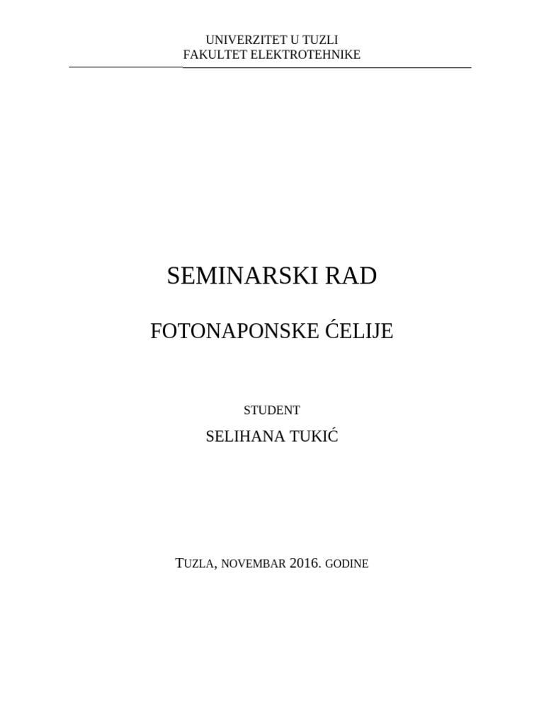 Fotonaponske Celije | PDF
