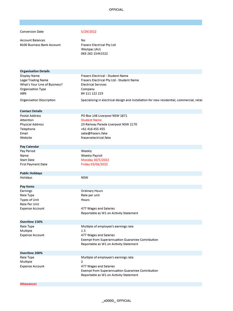 FNSTPB412 AE Sk2of4 Appx FrasersElectricalEmployeeData | PDF | Payroll Tax | Pension