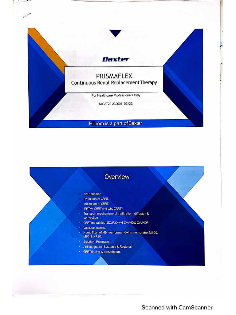 Prismaflex CRRT | PDF