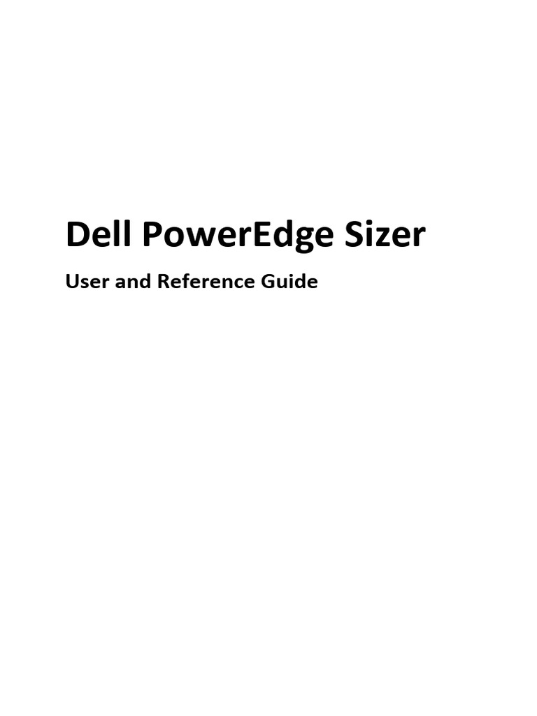 PowerEdge Sizer UserGuide v2 | PDF | Central Processing Unit | Multi Core Processor