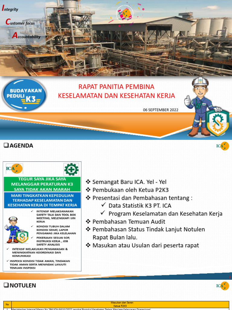 CONTOH PPT LAPORAN RAPAT P2K3 | PDF
