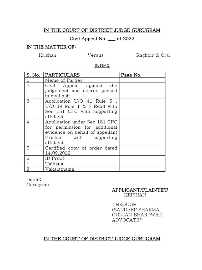 Civil Appeal | PDF