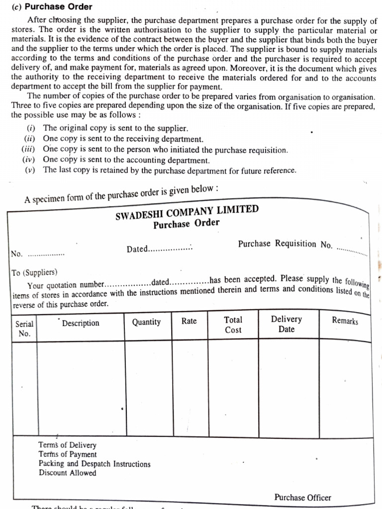 Purchase Order - Short Note | PDF | Procurement | Business