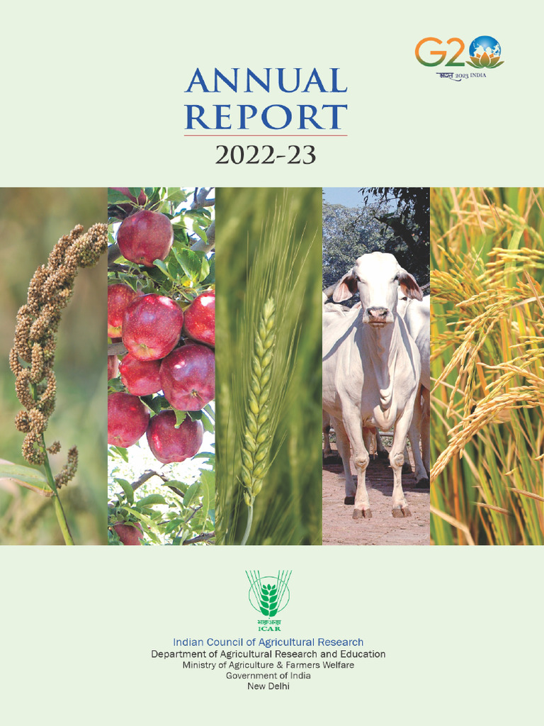 ICAR Annual Report 2022 23 English | PDF | Rice | Agriculture