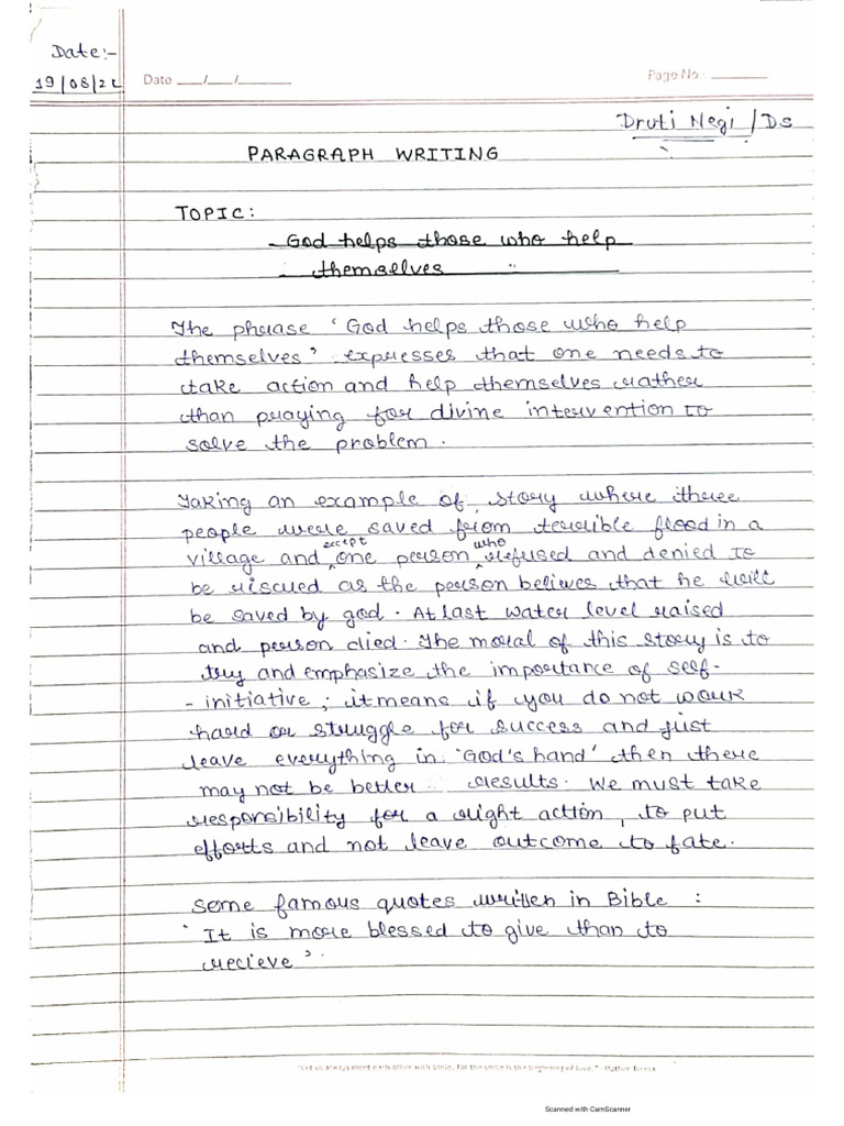 Paragraph Writing - Druti Negi Ds | PDF