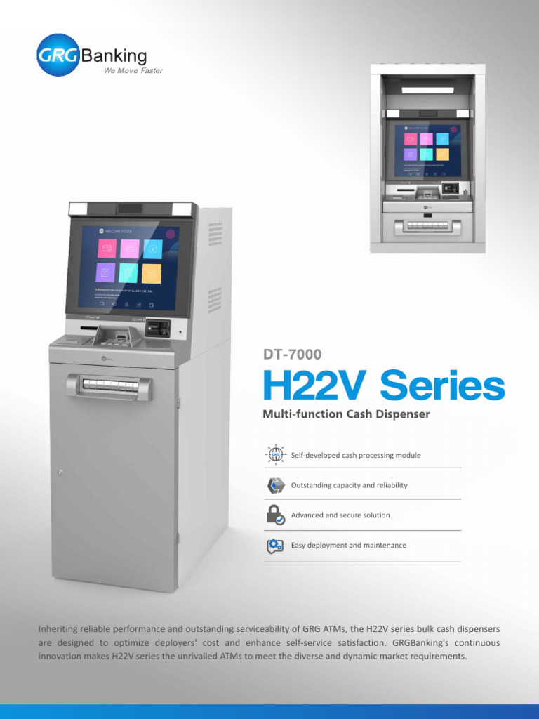 GRG H22V Bochure | PDF | Automated Teller Machine | Printer (Computing)