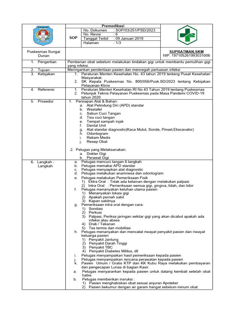 Premedikasi | PDF