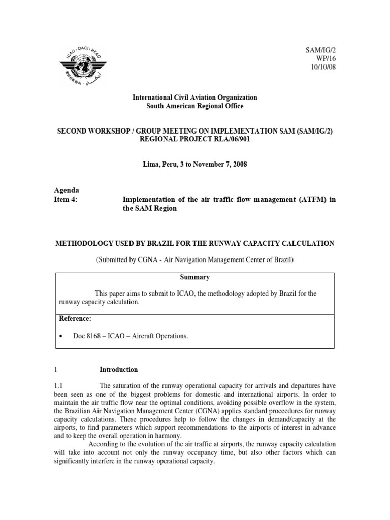 Implementation of The Air Traffic Flow Management (ATFM) in | PDF | Air Traffic Control | Runway