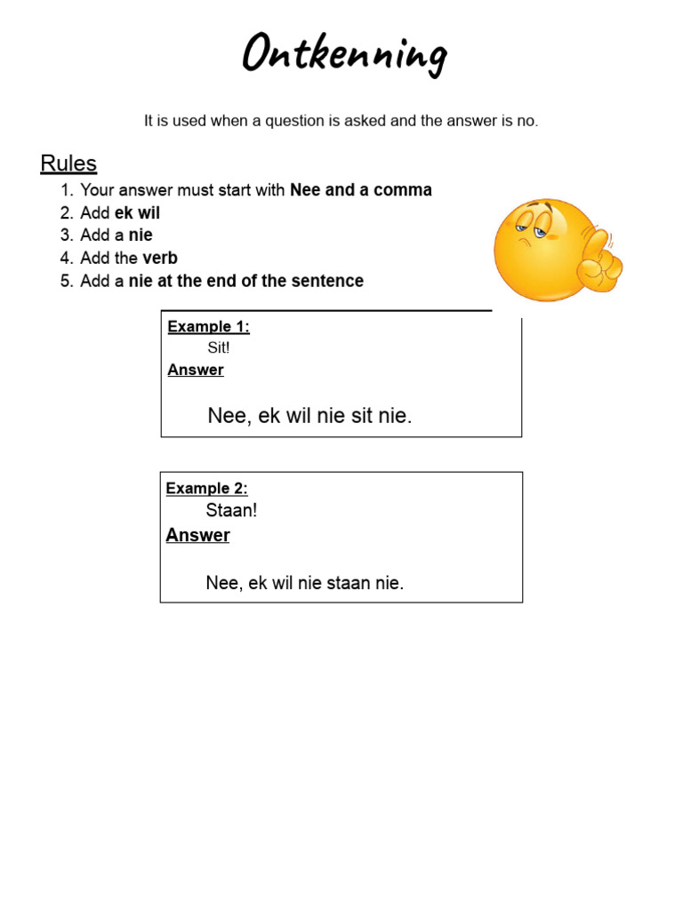 Ontkenning gr4 | PDF