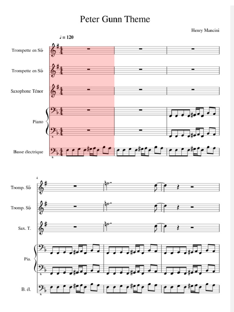 Peter Gunn Theme | PDF