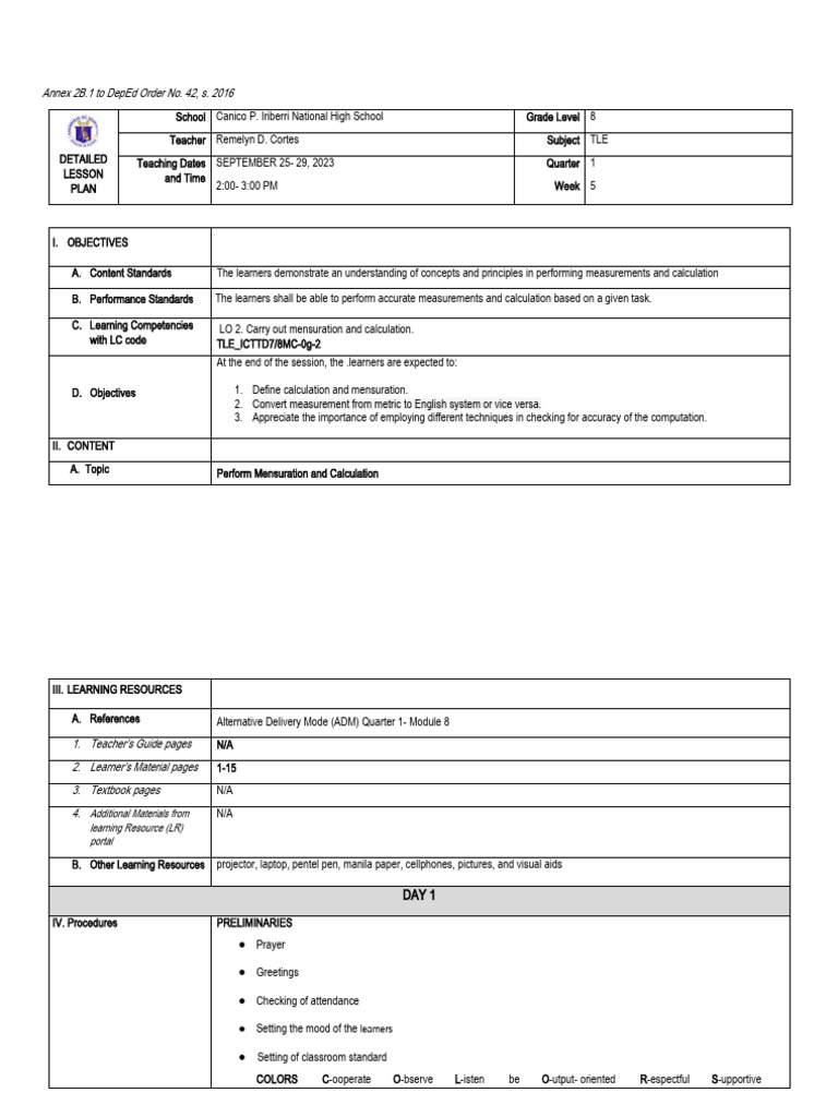 TLE 8 - Q1 LP Week 5 TECHNICAL DRAFTING | PDF