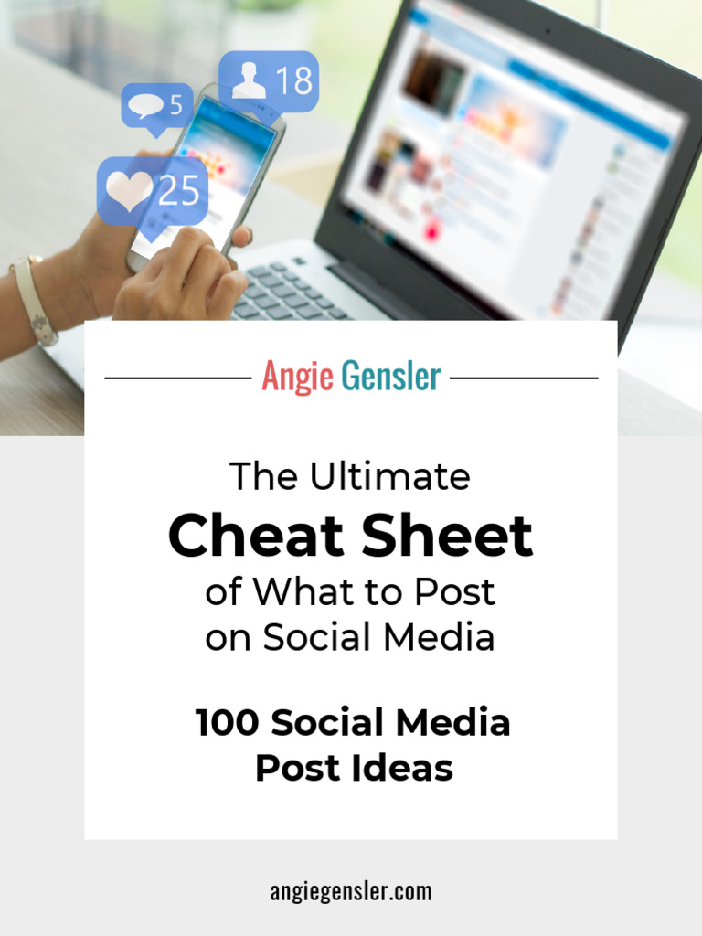 100 Post Ideas - Social Media Cheat Sheet v2 | PDF