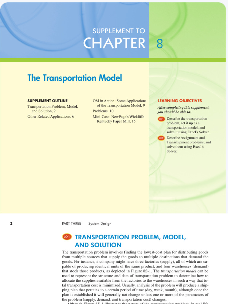 Transportation Model | PDF