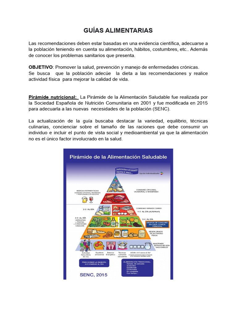 Guías Alimentarias | PDF