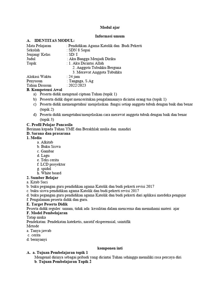 (Final) Modul Ajar Bab 1 | PDF