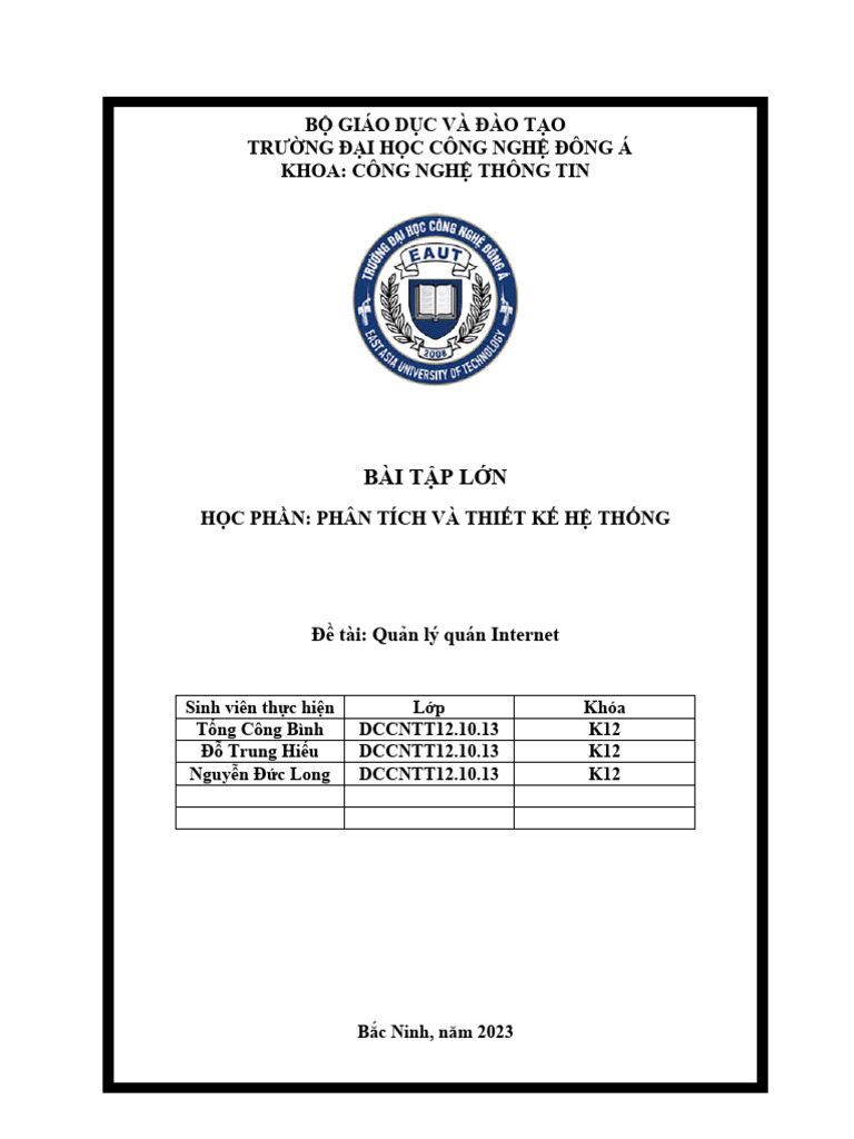 BTL PTTKHT Nhom 6 | PDF